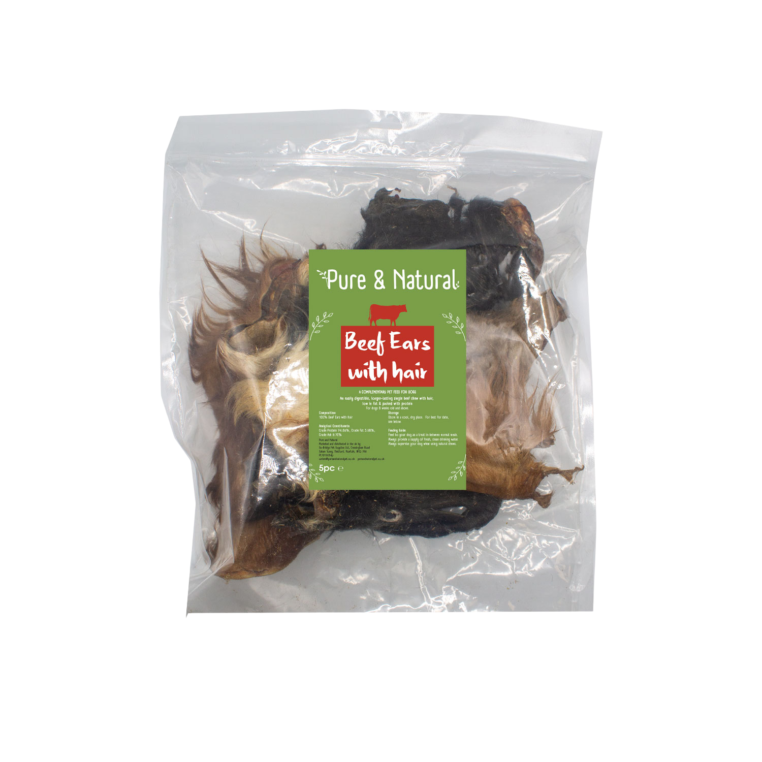 Beef Ears with Hair – Pure & Natural